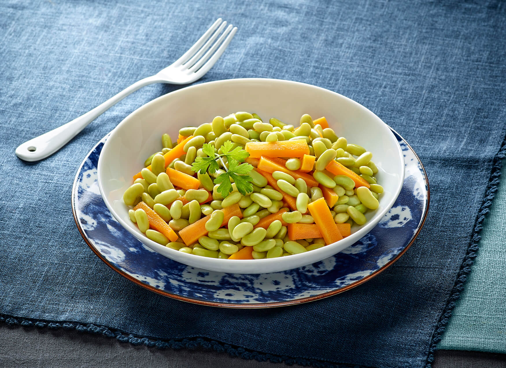 Flageolets verts fins - carottes bâtonnets - Eureden Foodservice