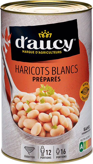 Haricots blancs préparés - Eureden Foodservice