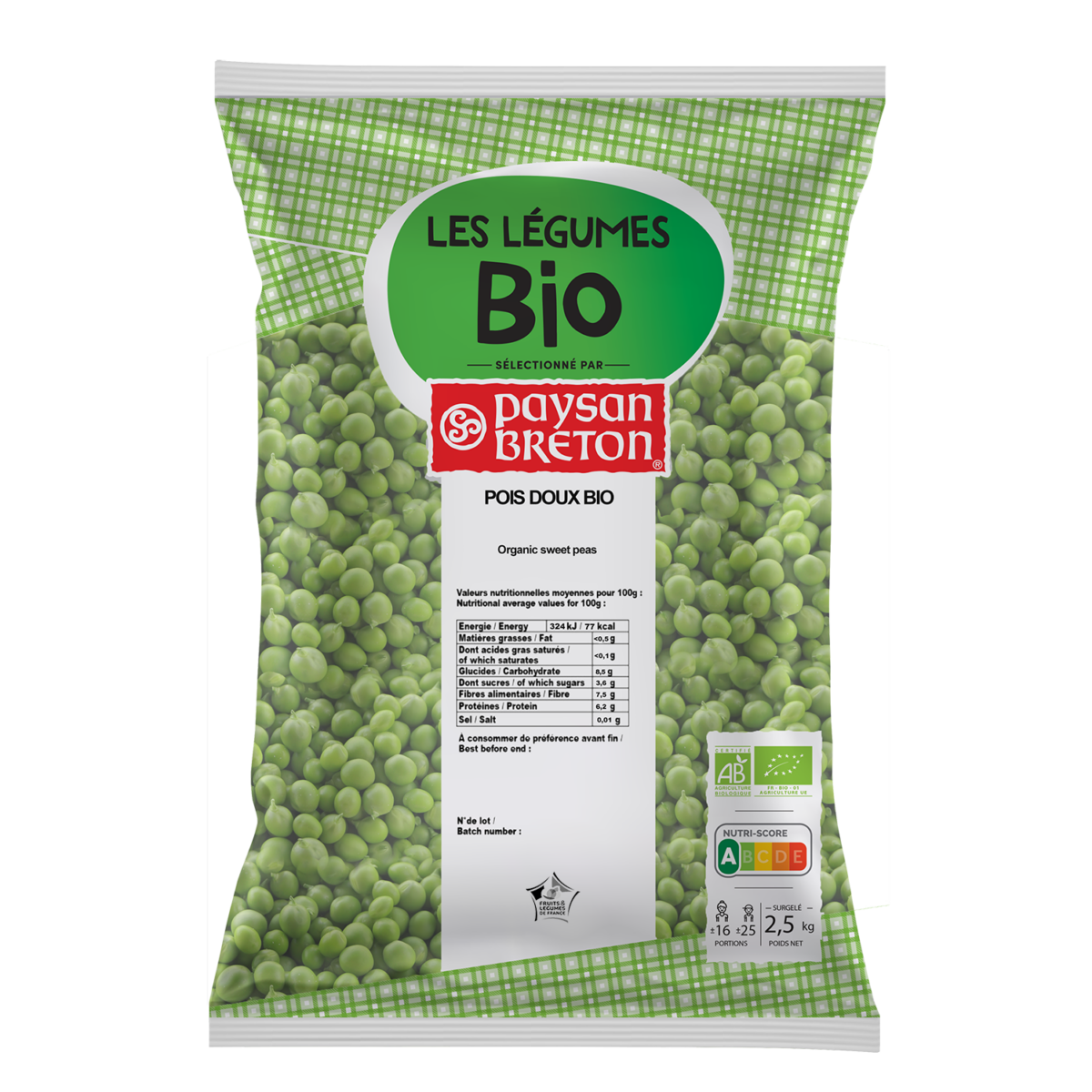 Pois doux BIO Paysan Breton - Eureden Foodservice